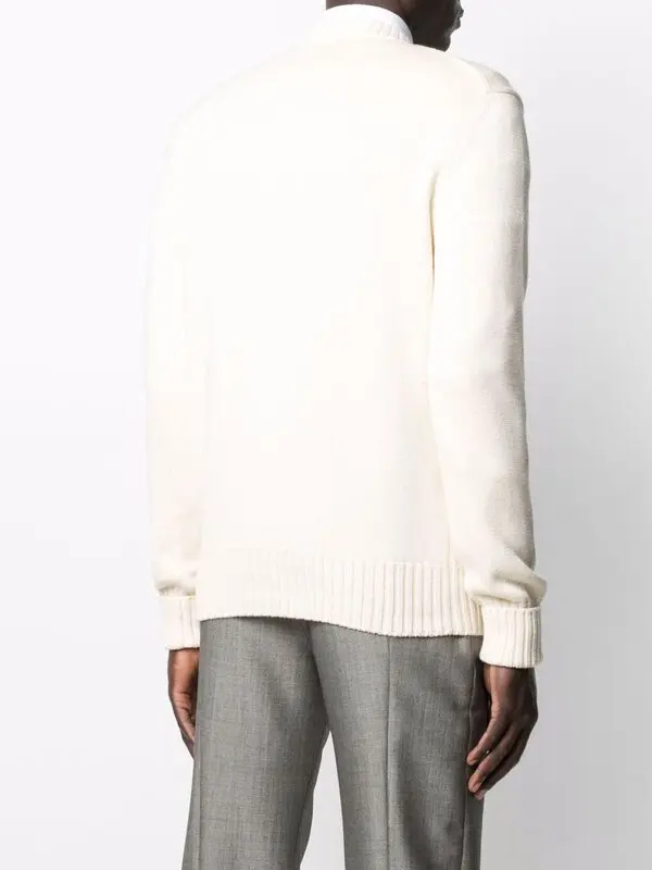 Alexander McQueen Intarsia-knit Jumper - Neutrals