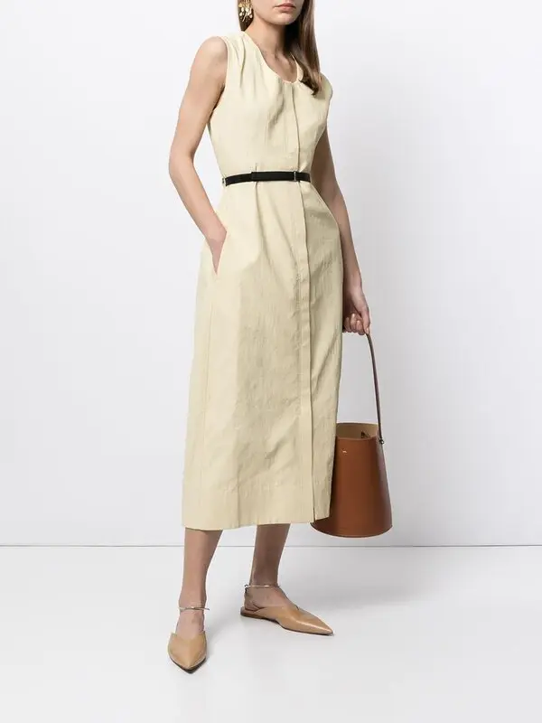 JIL SANDER Belted Midi Dress