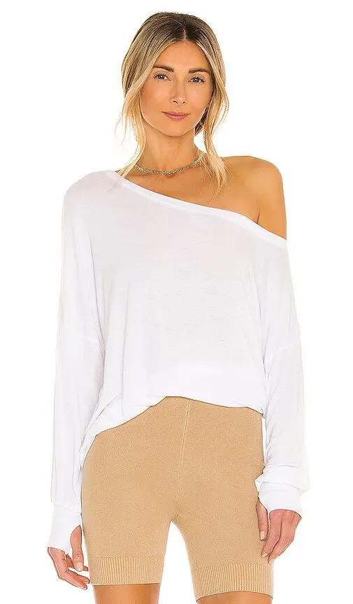 Michael Lauren Kristopher Open Shoulder Top - White