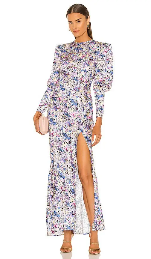 maxi dress for big tummy Ever-Pretty Plus Size High Low With Sleev With Flutter Sleeves