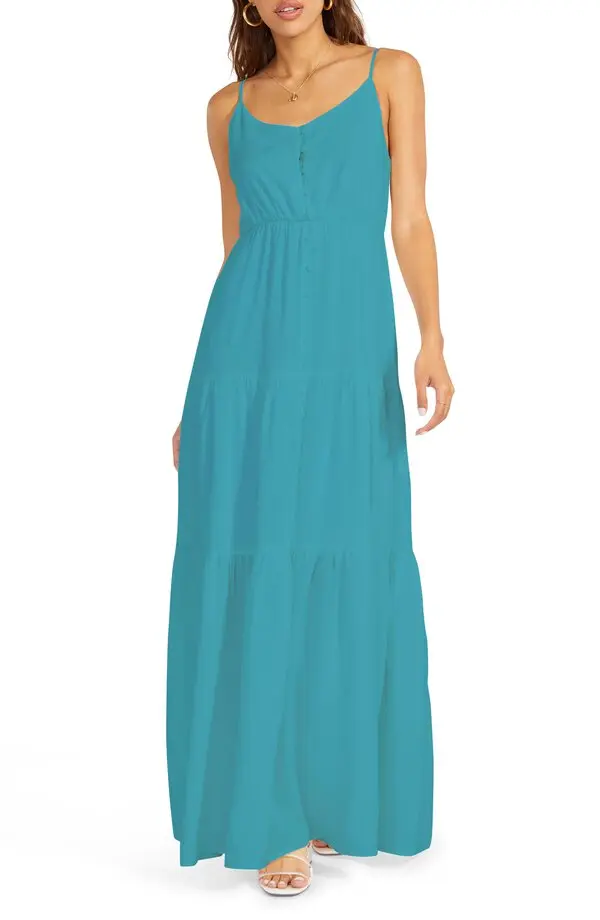 Steve Madden Been So Long Tiered Dress - True Teal | Editorialist