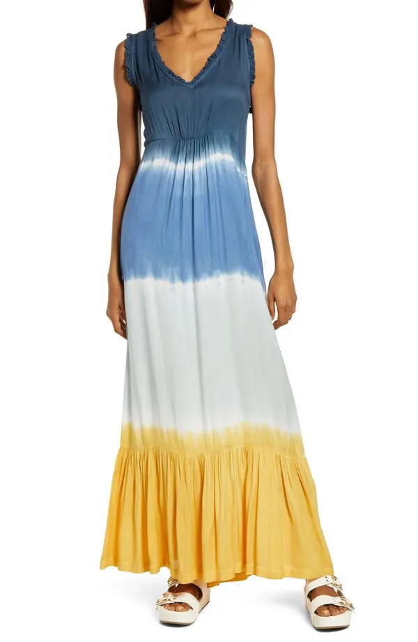 flutter sleeve white maxi dress Maxi Dress