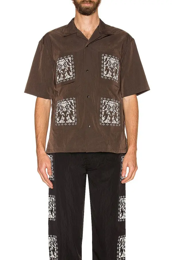 SASQUATCHFABRIX Kirigami Shirt In Brown