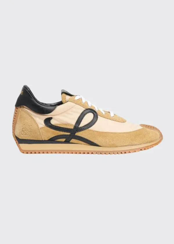 Loewe Flow Suede & Leather Runner Sneakers