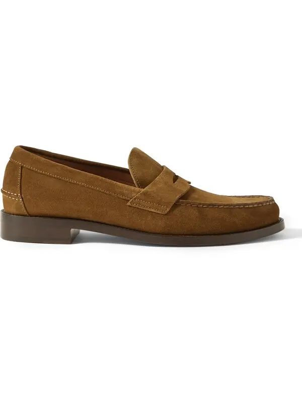 Sid Mashburn Suede Penny Loafers Uk 8.5