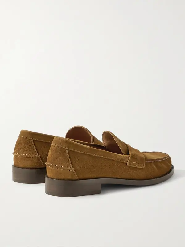 Sid Mashburn Suede Penny Loafers Uk 8.5
