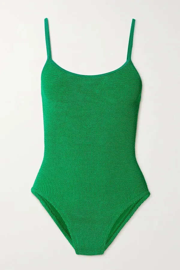 Hunza G Net Sustain Pamela Seersucker Swimsuit