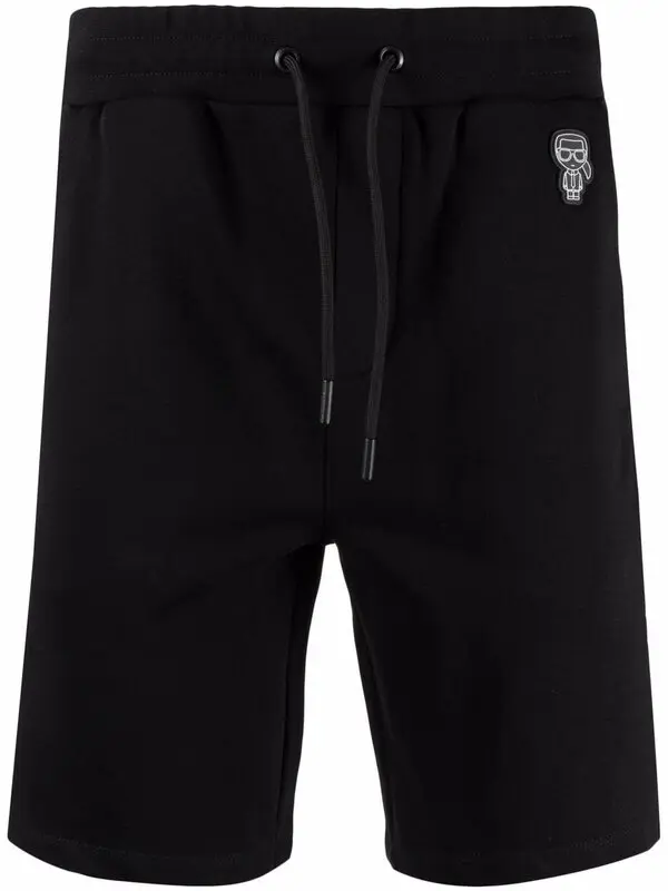 Karl Lagerfeld Logo-tape Drawstring Track Shorts