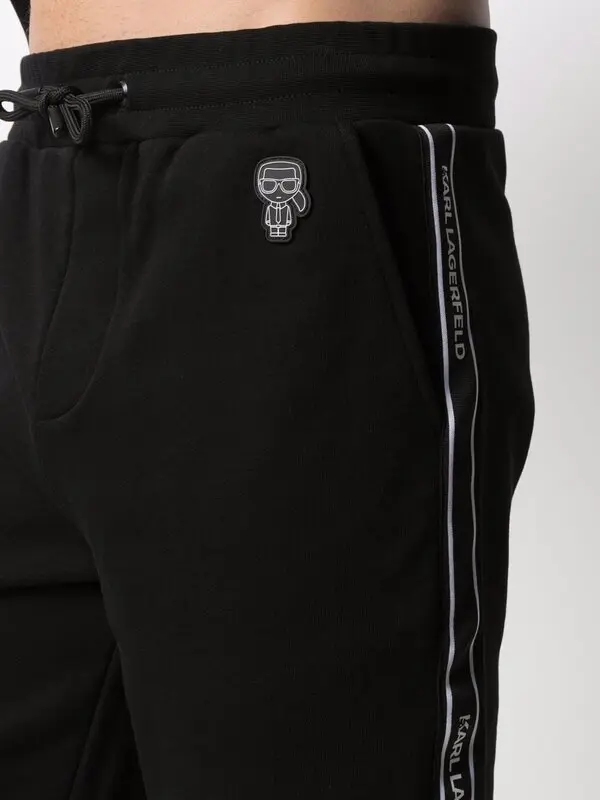 Karl Lagerfeld Logo-tape Drawstring Track Shorts