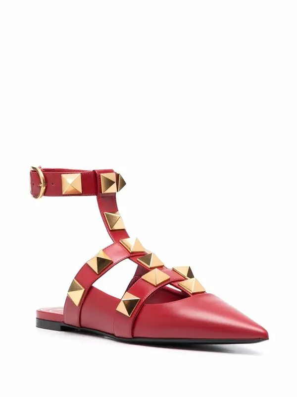 Valentino Garavani Roman Stud Pumps - Red