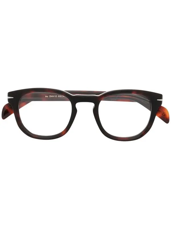 DB EYEWEAR BY DAVID BECKHAM Tortoiseshell Round Frame Glasses - Brown