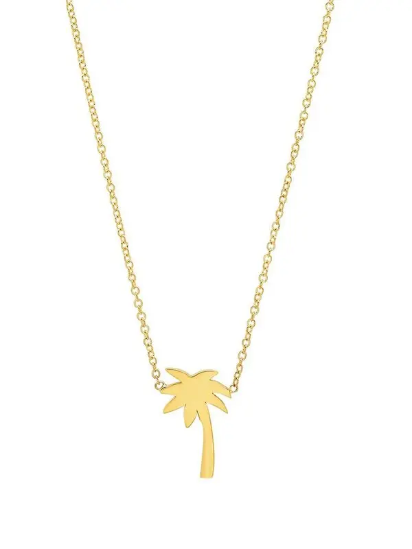 JENNIFER MEYER 18kt Yellow Mini Palm Tree Necklace - Gold
