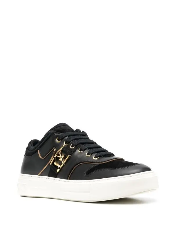 FERRAGAMO Borg Logo Low-top Sneakers - Black