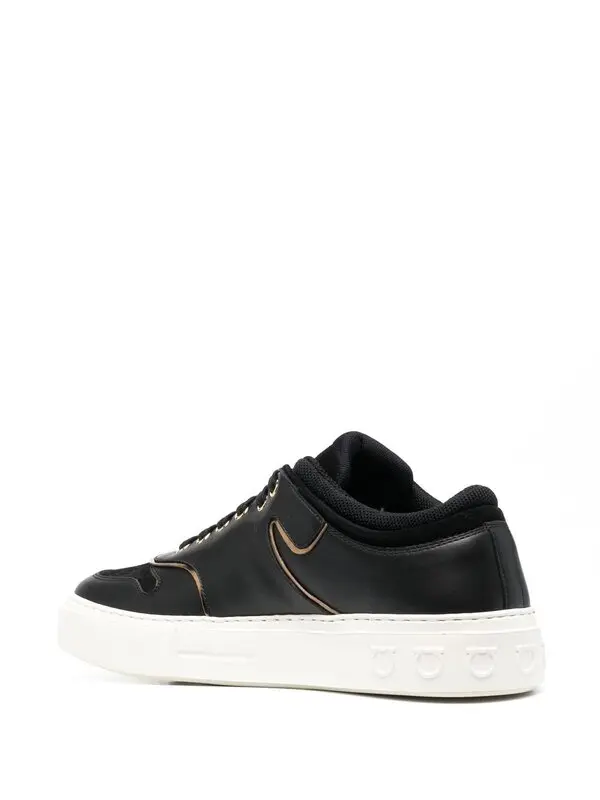 FERRAGAMO Borg Logo Low-top Sneakers - Black