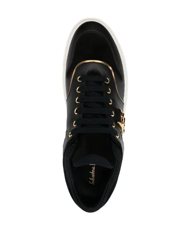 FERRAGAMO Borg Logo Low-top Sneakers - Black