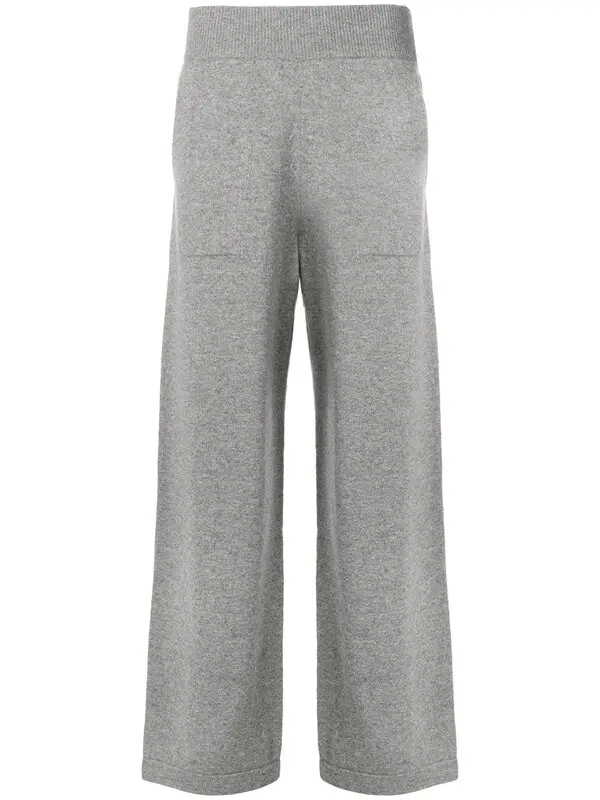 BARRIE Flared Knitted Trousers