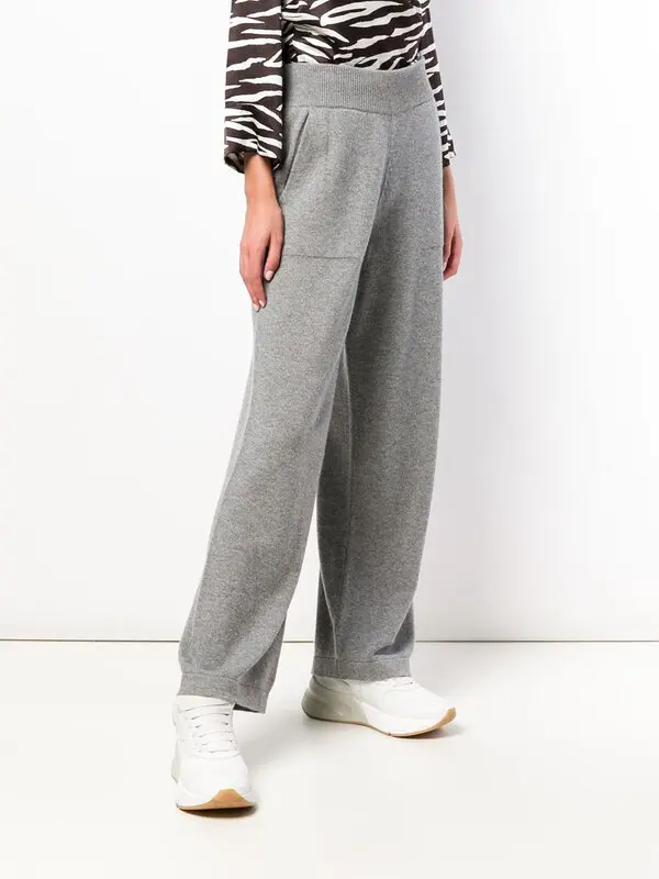 BARRIE Flared Knitted Trousers