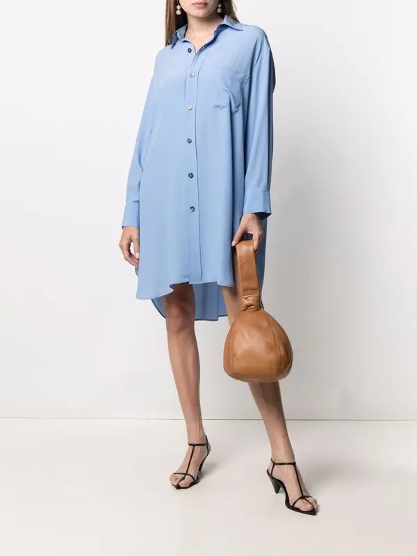 BLANCA VITA Patch-pocket Shirt Dress