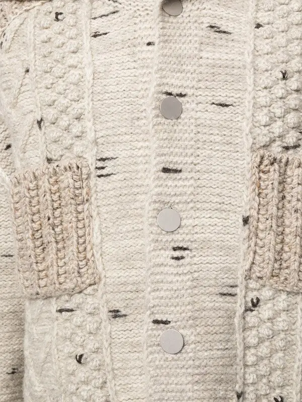 Bottega Veneta Patchwork Shetland Tweed Cardigan