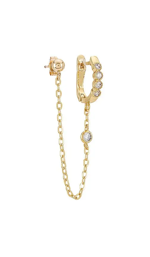 NATALIE B JEWELRY Lolo Huggie Earring - Gold