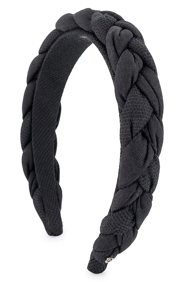 Alexandre De Paris Braided Headband - Black | Editorialist display picture 3