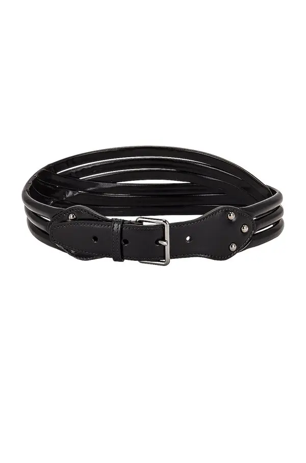 Alaïa Tubulaire Leather Belt - Noir