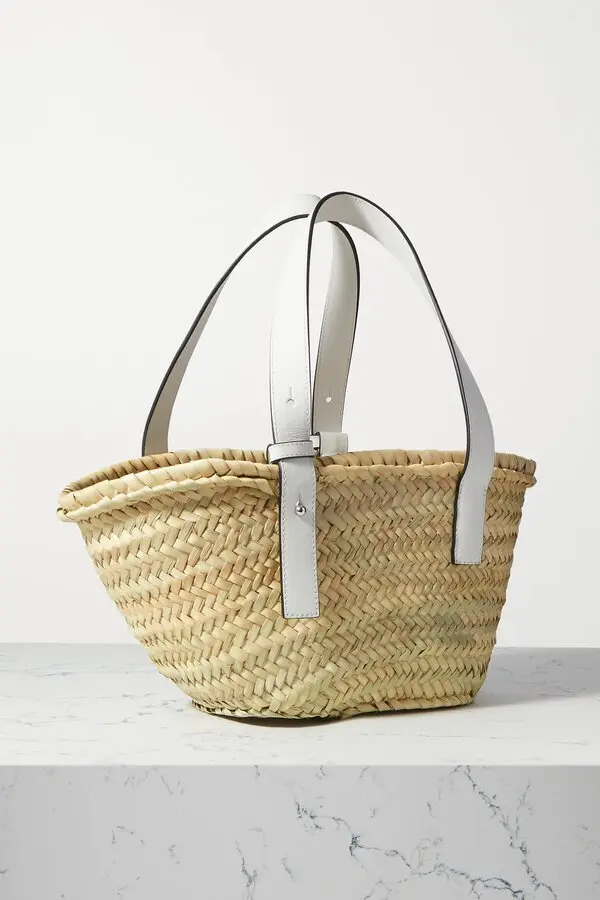 Loewe Small Raffia Tote - White