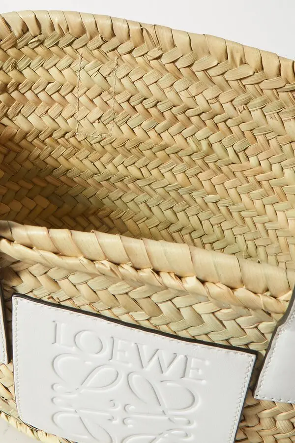 Loewe Small Raffia Tote - White