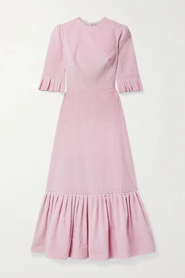 THE VAMPIRE'S WIFE Festival Ruffled Cotton-corduroy Midi Dress