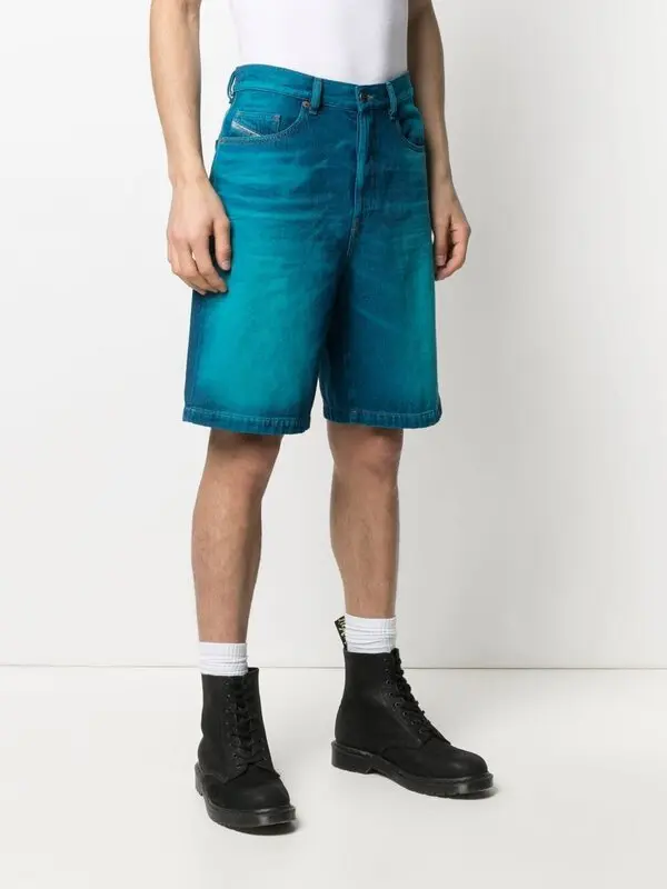 DIESEL Lasered-effect Denim Shorts