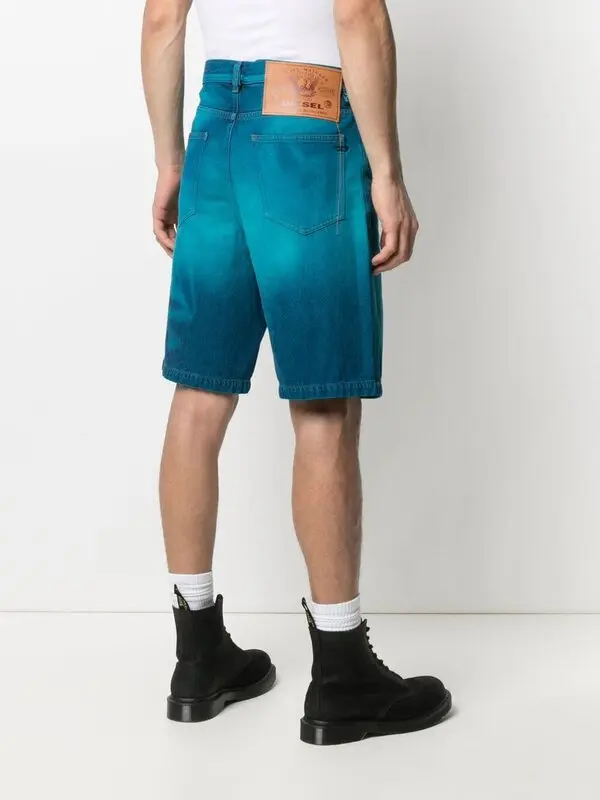 DIESEL Lasered-effect Denim Shorts