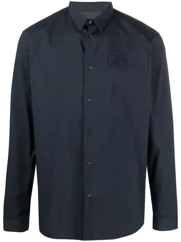 Philipp Plein Embroidered Skull Buttoned Shirt