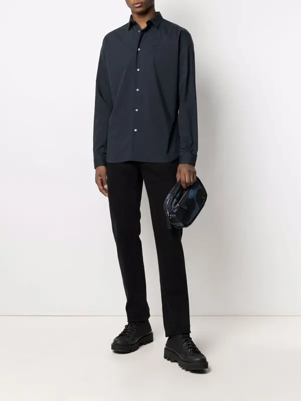 Philipp Plein Embroidered Skull Buttoned Shirt