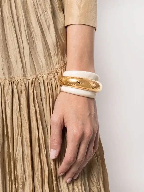 AURÉLIE BIDERMANN Nazca Hammered-effect Cuff