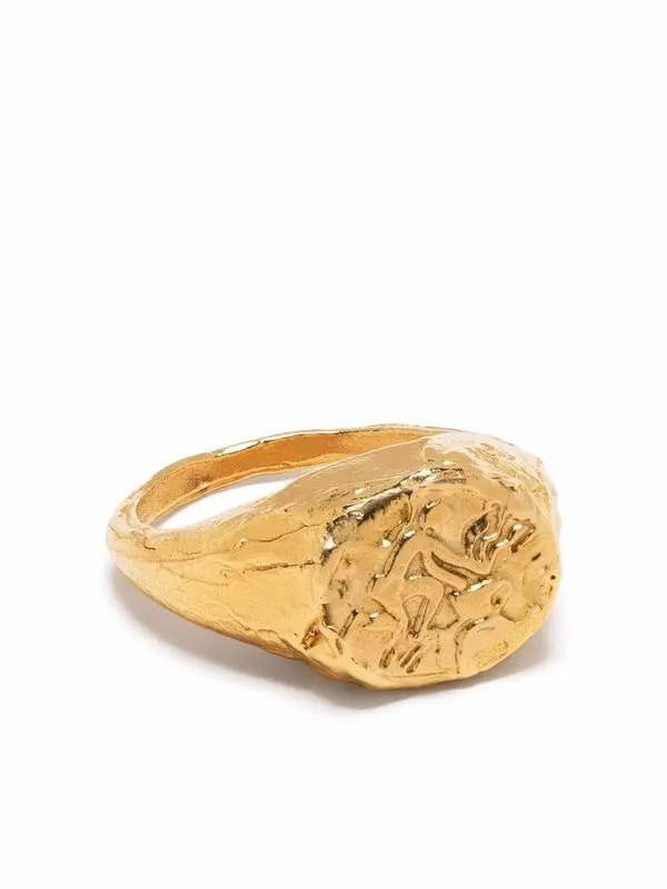 ALIGHIERI Aquarius Signet Ring - Gold