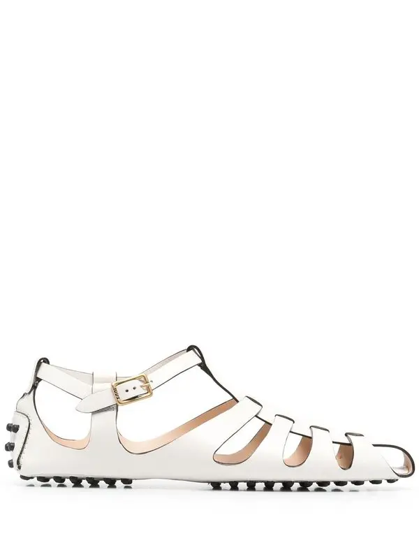 TOD'S Gommino Caged Sandals - White