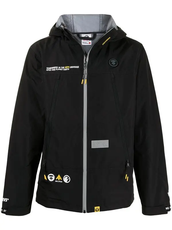AAPE BY *A BATHING APE® Logo-print Hooded Rain Jacket