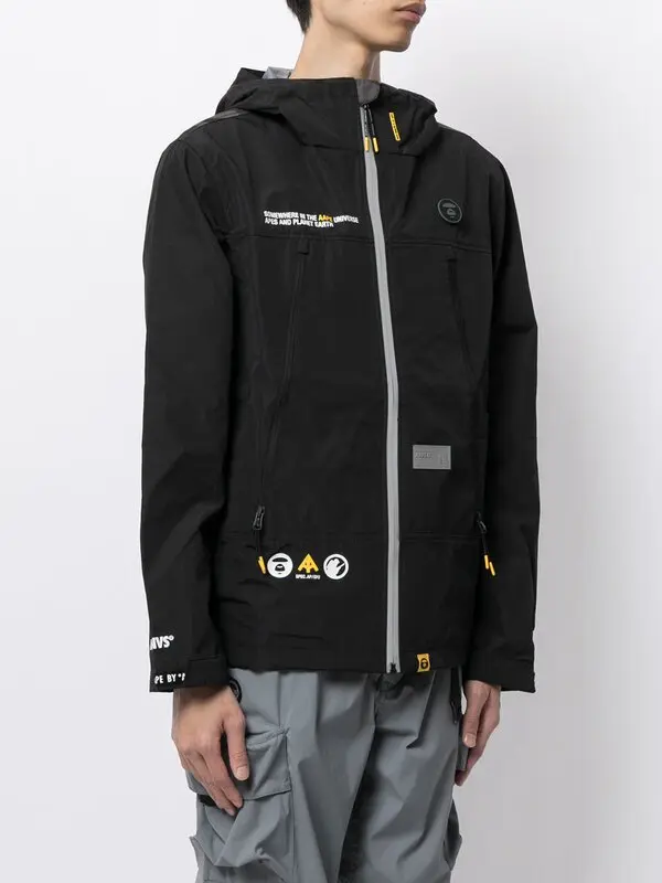 AAPE BY *A BATHING APE® Logo-print Hooded Rain Jacket