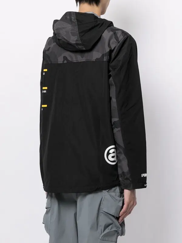AAPE BY *A BATHING APE® Logo-print Hooded Rain Jacket