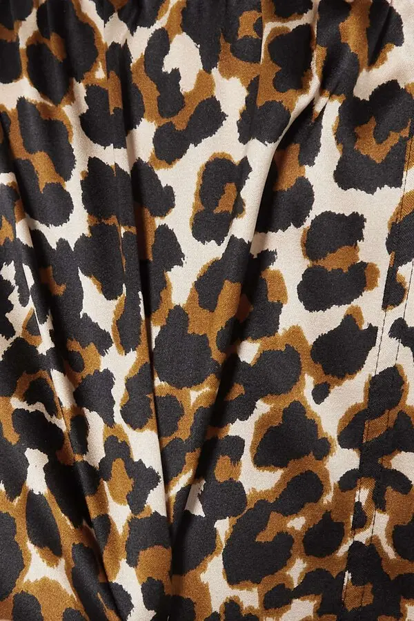 TOM FORD Velvet-trimmed Leopard-print Silk-blend Satin Board/boxer Shorts
