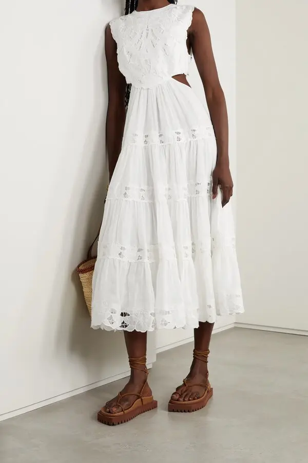 zimmermann cassia ruffle midi dress Cassia Ruffle Midi Dress
