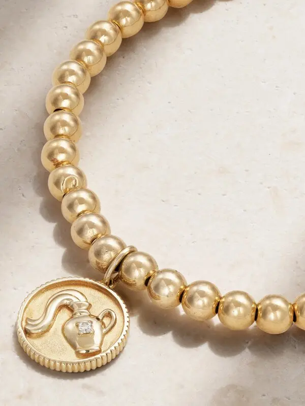 SYDNEY EVAN Aquarius 14-karat Diamond Bracelet