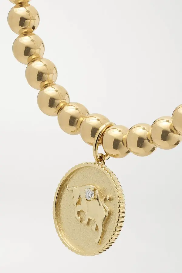 SYDNEY EVAN Taurus 14-karat Diamond Bracelet