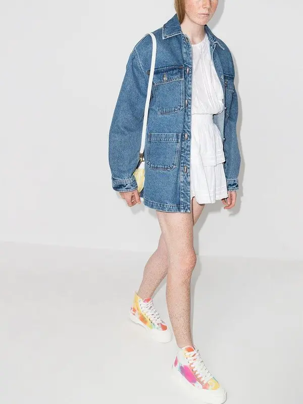 LoveShackFancy Natasha Ruffle-trim Minidress - White