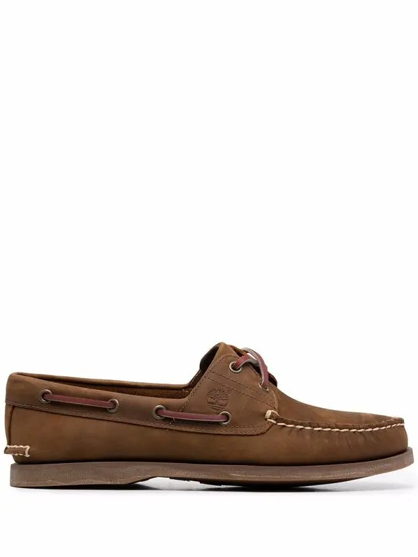 Timberland Stitched Leather Boat Shoes
