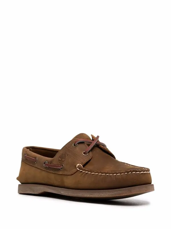 Timberland Stitched Leather Boat Shoes