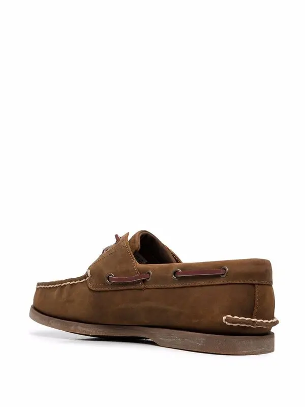 Timberland Stitched Leather Boat Shoes