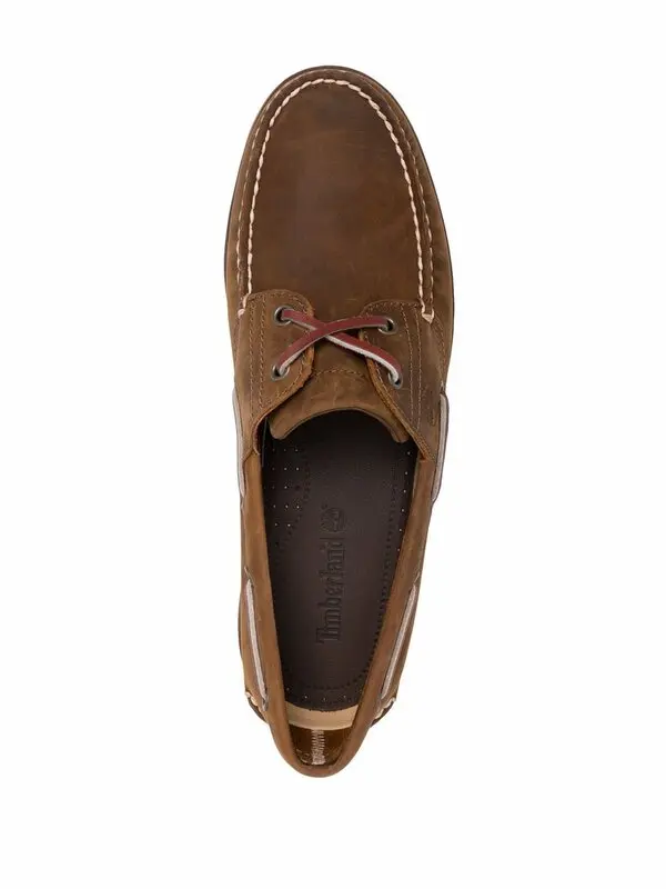 Timberland Stitched Leather Boat Shoes