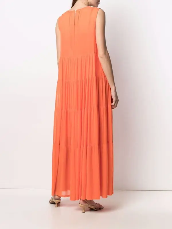 Staud Benedetta Tiered Maxi Dress In Orange - 48% Off | Editorialist