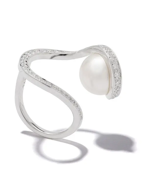 TASAKI 18kt White Gold Atelier Aurora South Sea Pearl And Diamond Ring